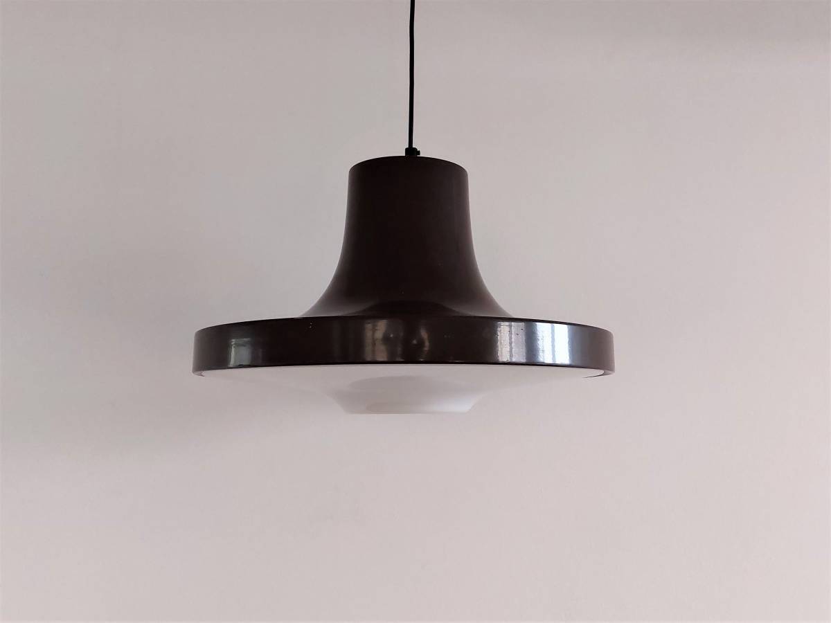 Brown metal pendant lamp with perspex diffuser for Ab Fagerhult, Sweden ...